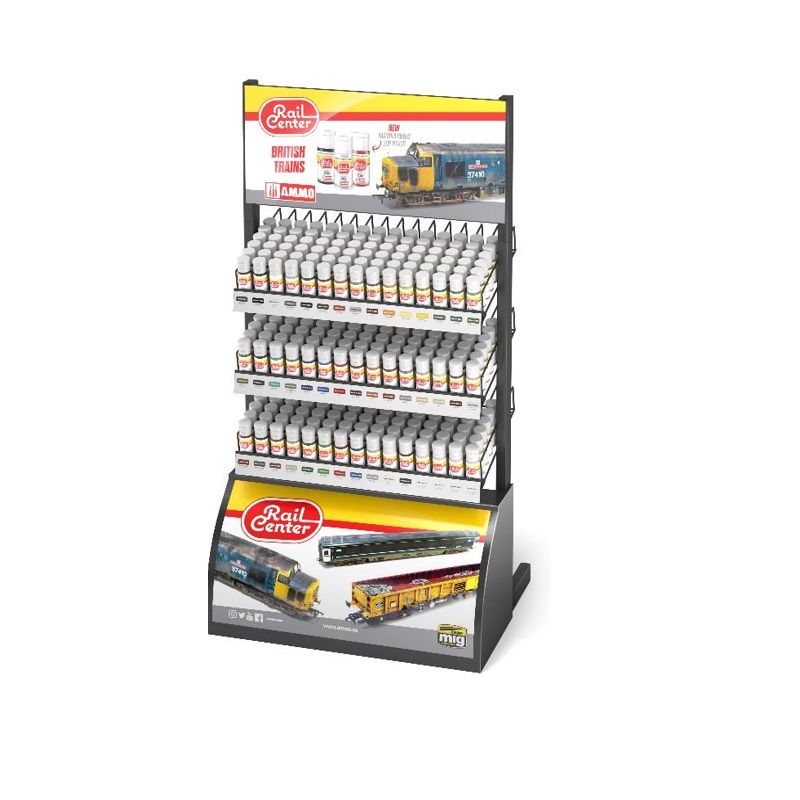 Ammo by MIG - Rail Center Complete Acrylic Stand Display (Stand with ...