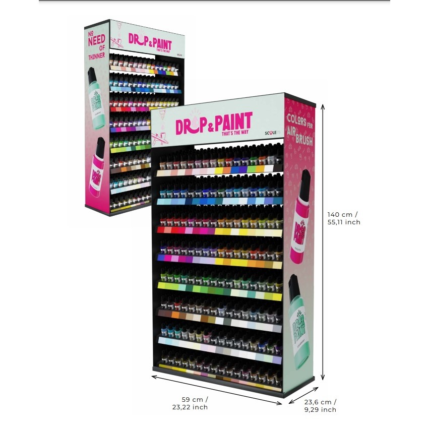 Scale 75 - Drop and Paints - Showcase Stand Display (Stand with Stock ...