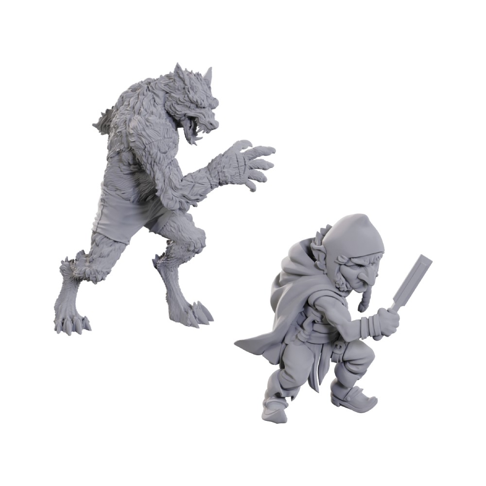 Critical Role Unpainted Miniatures: Chetney Pock O'Pea & Werewolf ...